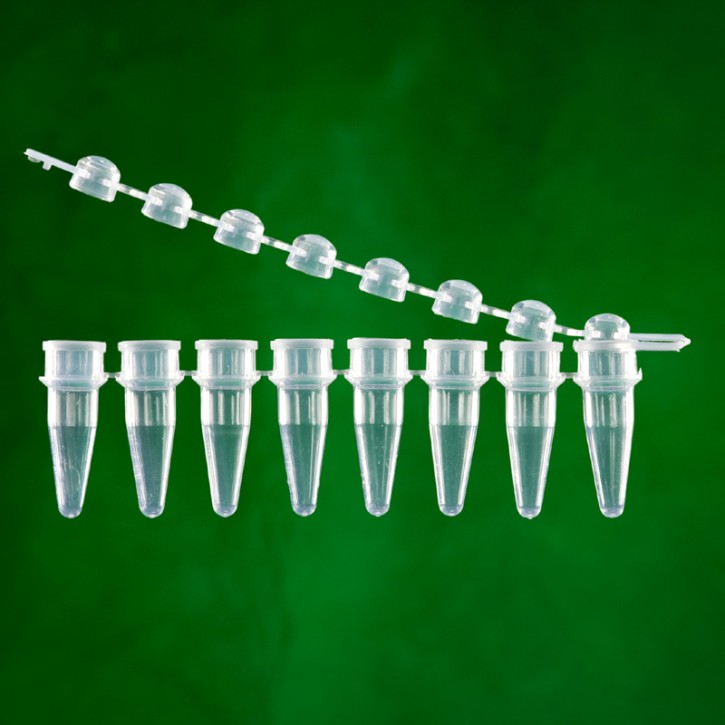 0.2ml PCR 8-strip tubes + 8-strip caps (125p.)-MD-AL-01492
