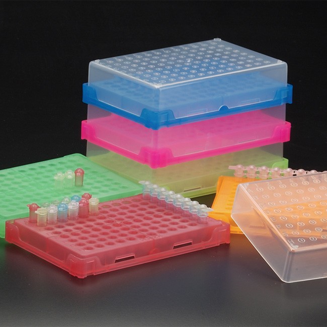 96-Well interlocking PCR Rack Assorted (5 p.)-MD-AL-01745